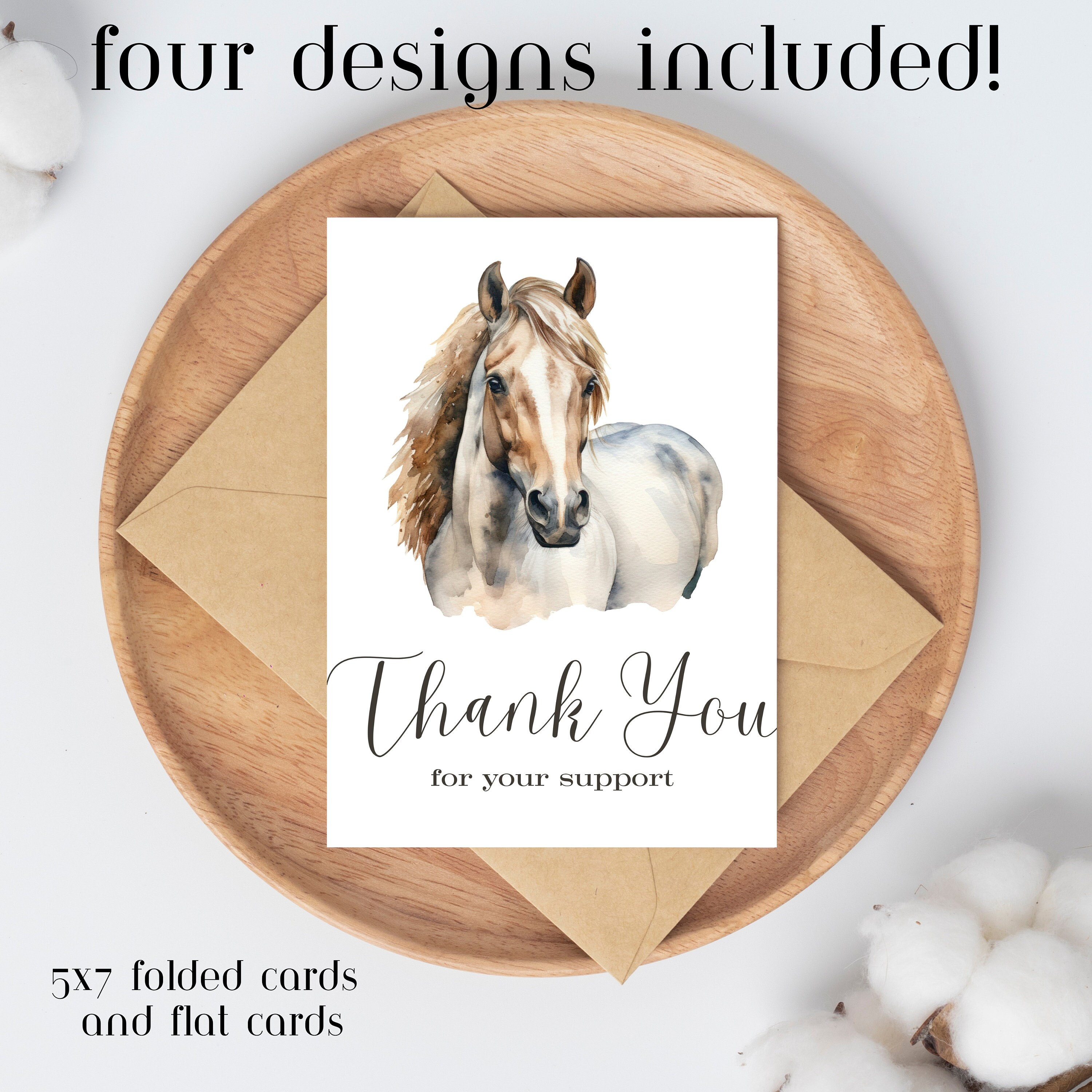 Printable Horse Thank You Cards Perfect for the 4-H Fair Horse Shows or ...