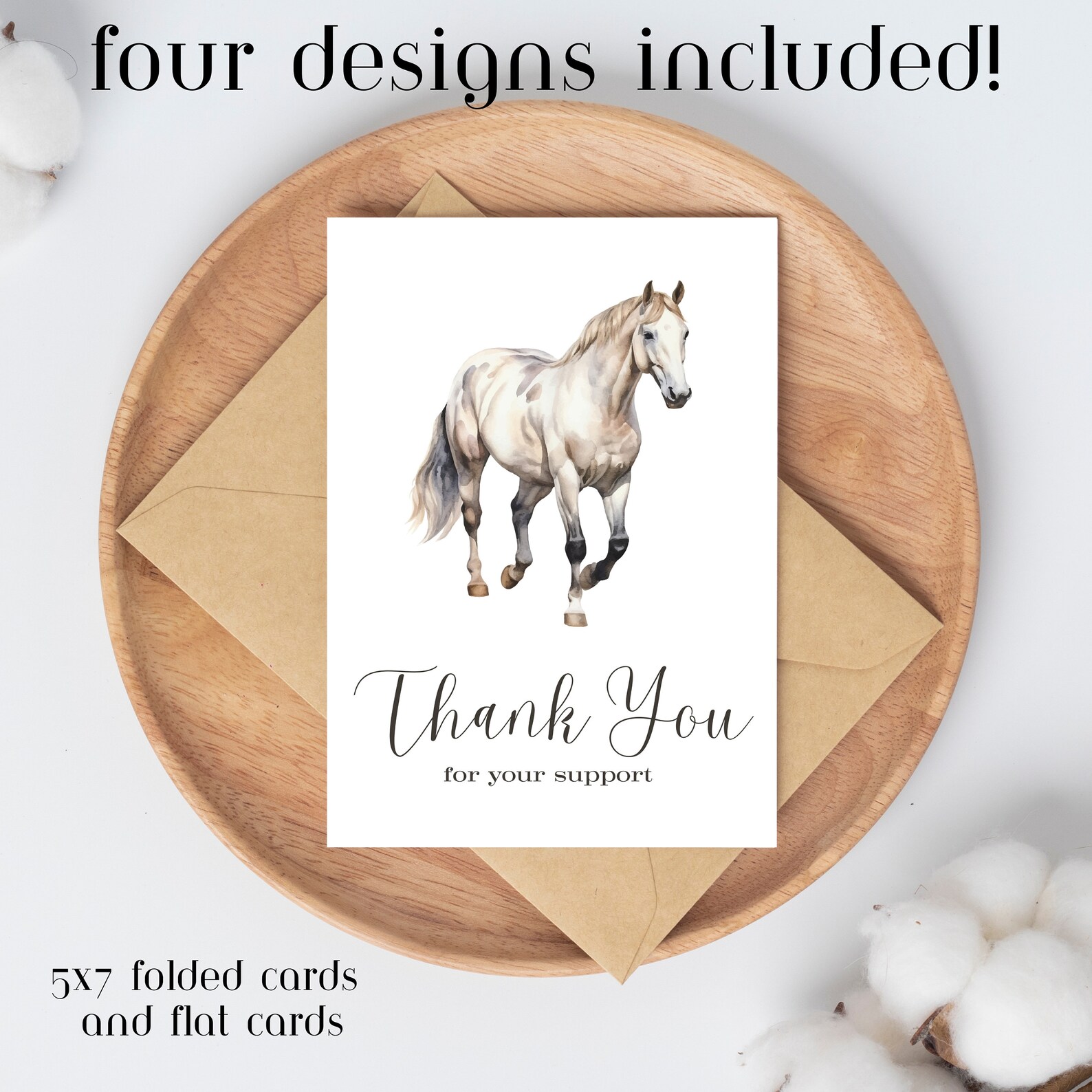 Printable Horse Thank You Cards Perfect for the 4-H Fair Horse Shows or ...