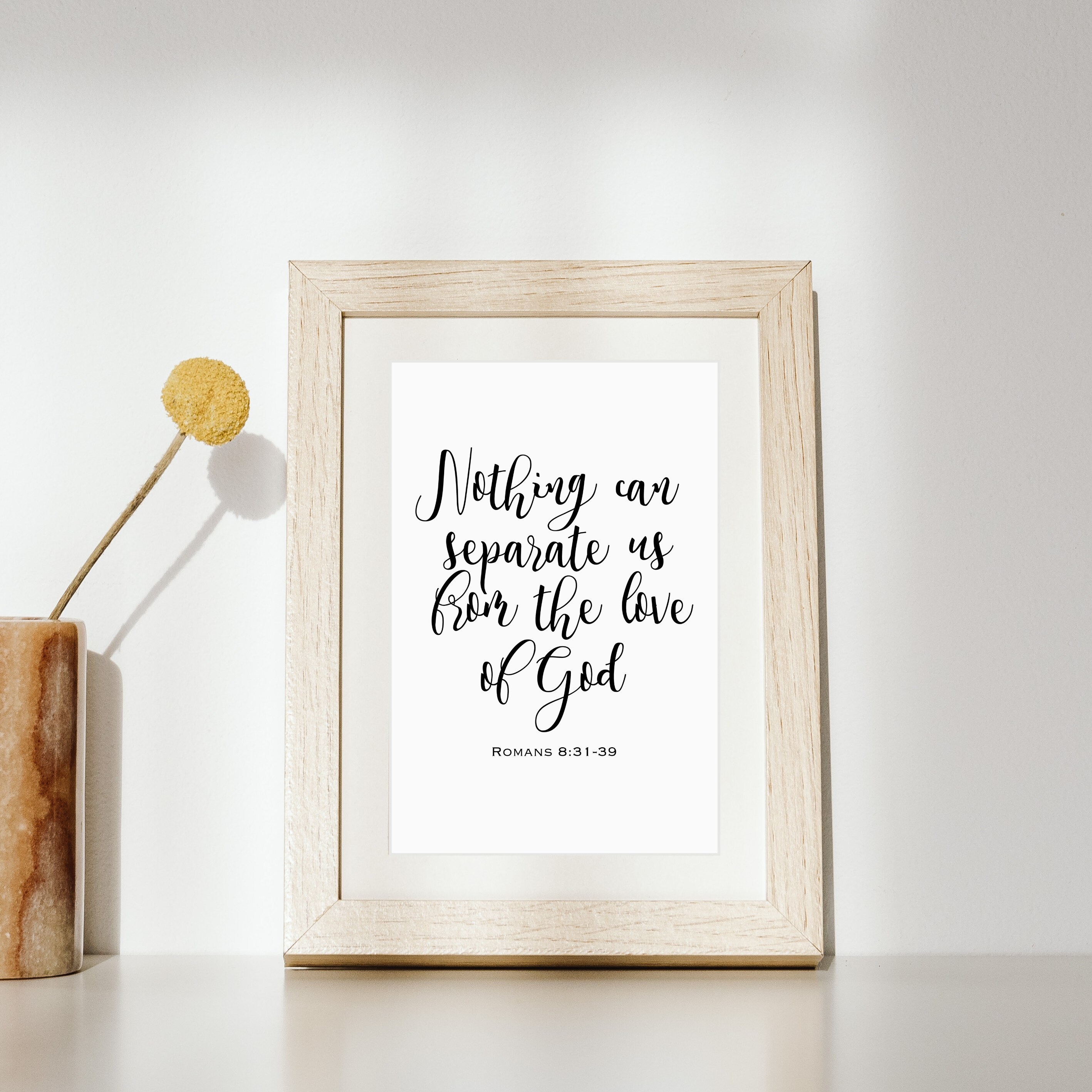 Romans 8 Bible Verse Printable Wall Sign DIGITAL DOWNLOAD Love of God ...