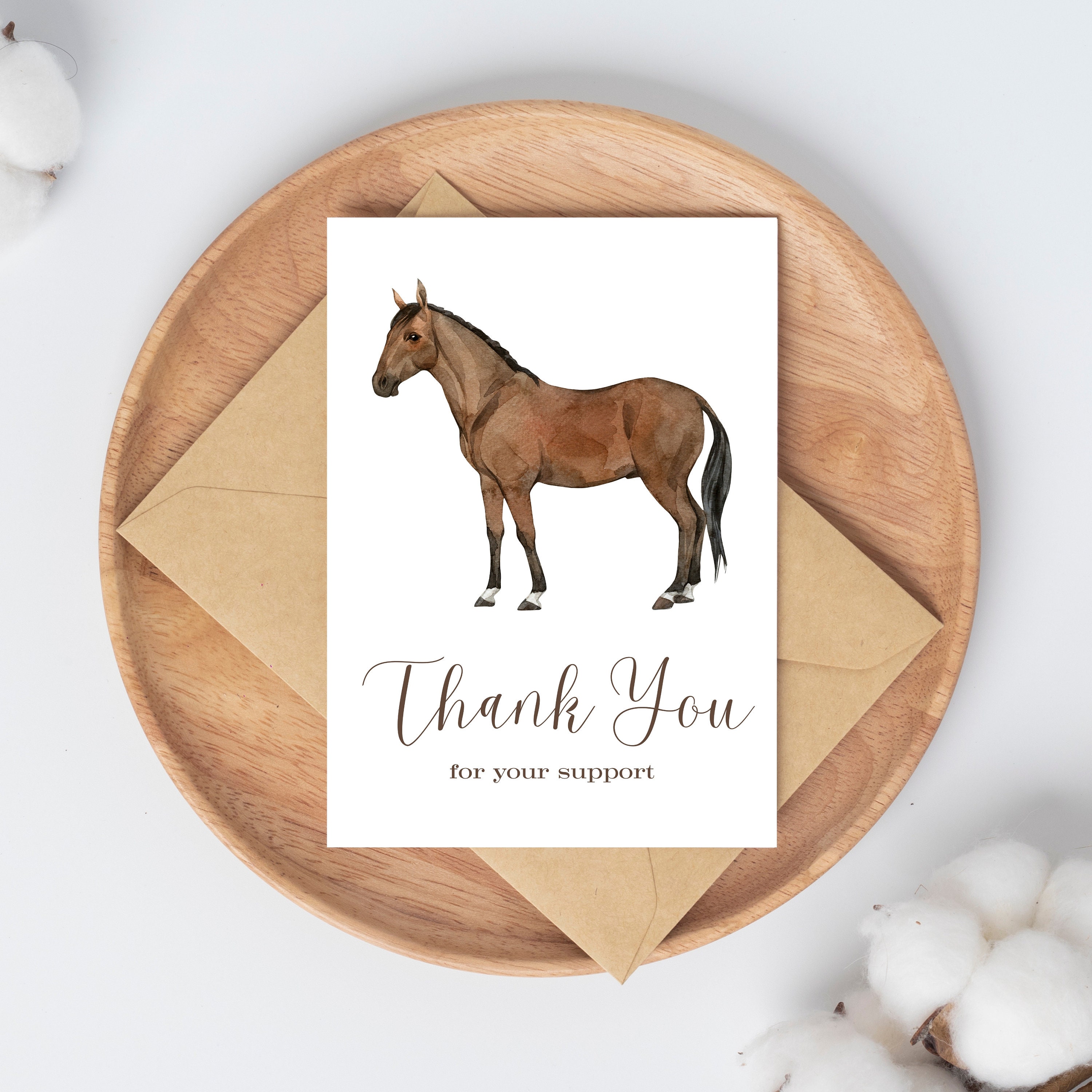 Printable Horse Thank You Cards Perfect for the 4-H Fair Horse Shows or ...