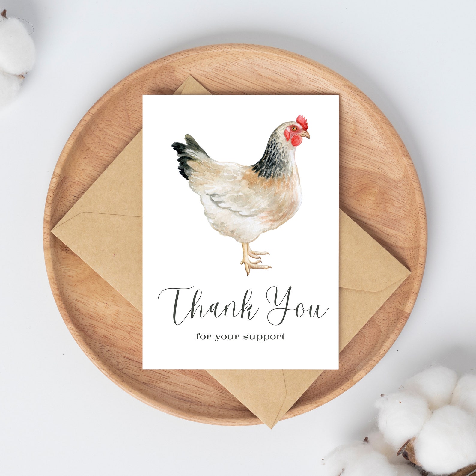 Printable 4-H Fair Animal Showing Thank You Support Cards Chicken and ...
