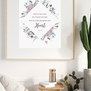 Psalm 27 Bible Verse Printable Sign DIGITAL Download Trust Christian ...