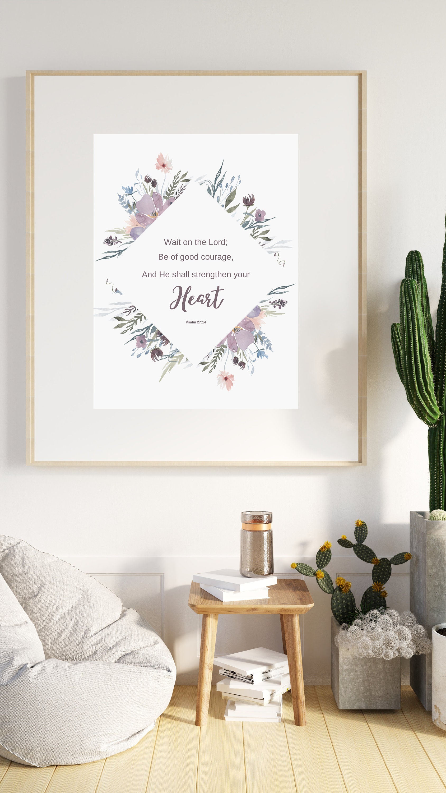 Psalm 27 Bible Verse Printable Sign DIGITAL Download Trust Christian ...