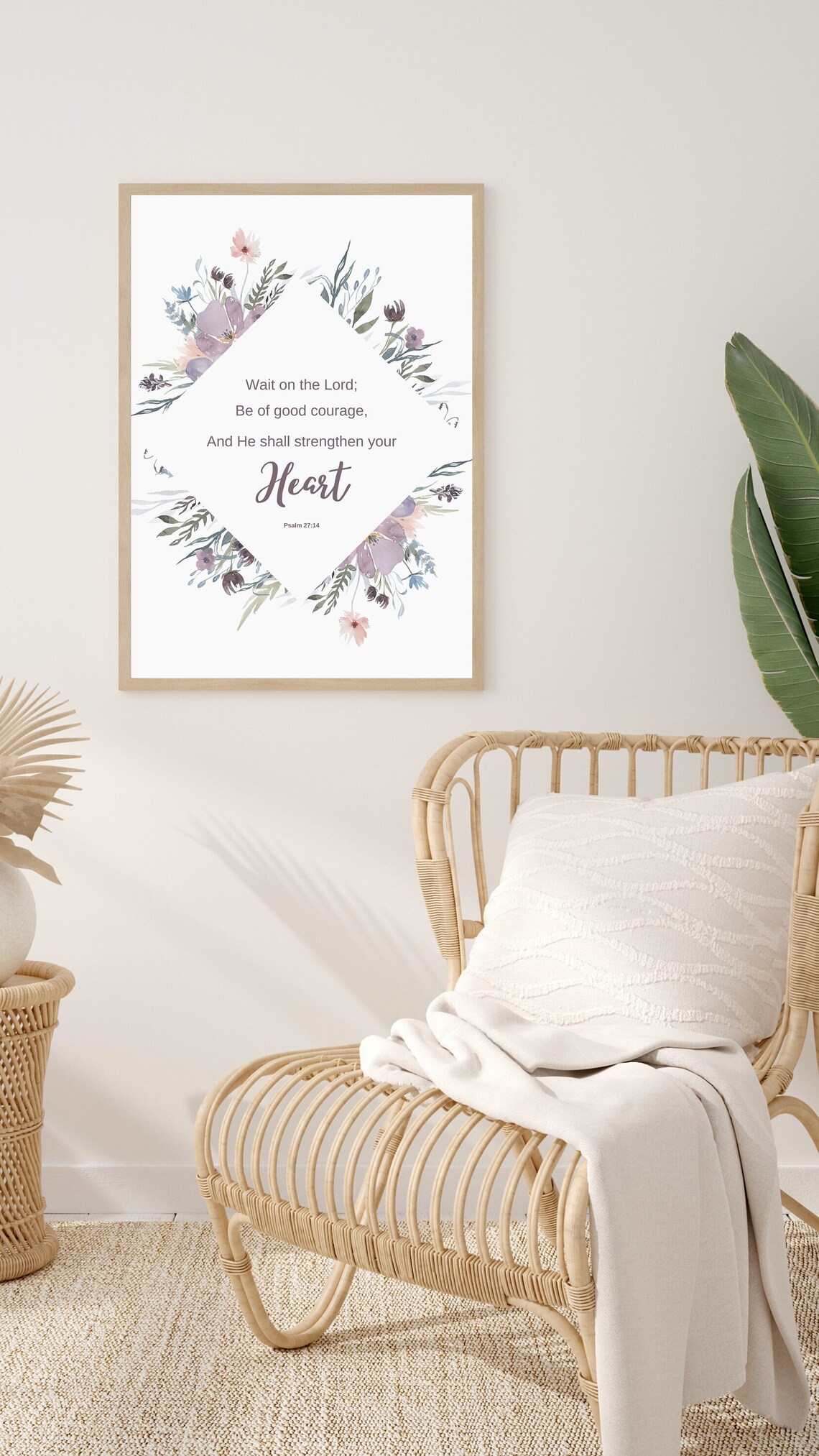 Psalm 27 Bible Verse Printable Sign DIGITAL Download Trust Christian ...