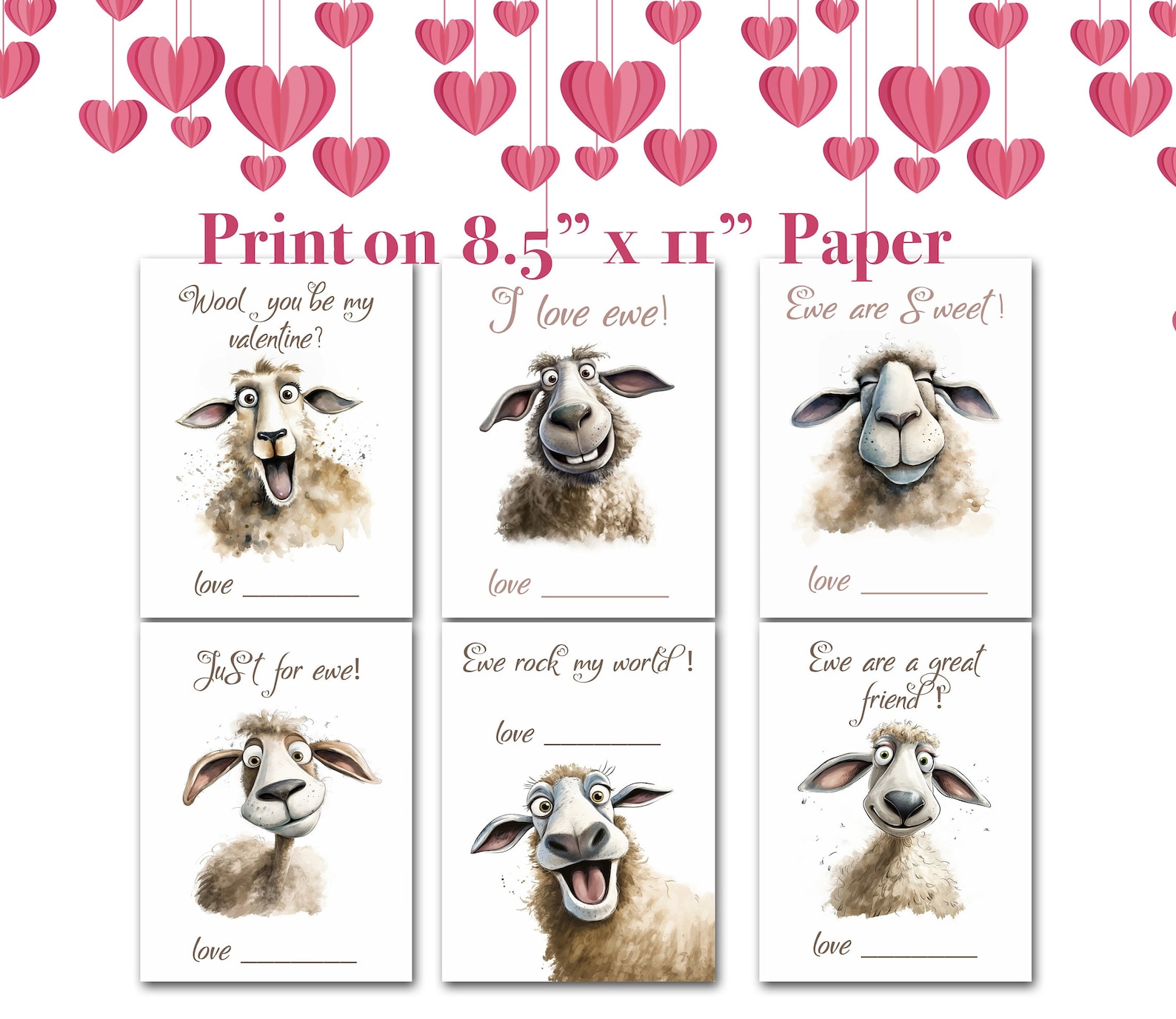 Funny Sheep Valentines Day Cards Boys Valentines Girls Valentine School ...