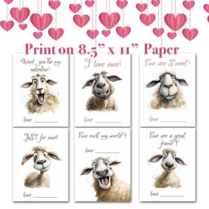 Funny Sheep Valentines Day Cards Boys Valentines Girls Valentine School ...