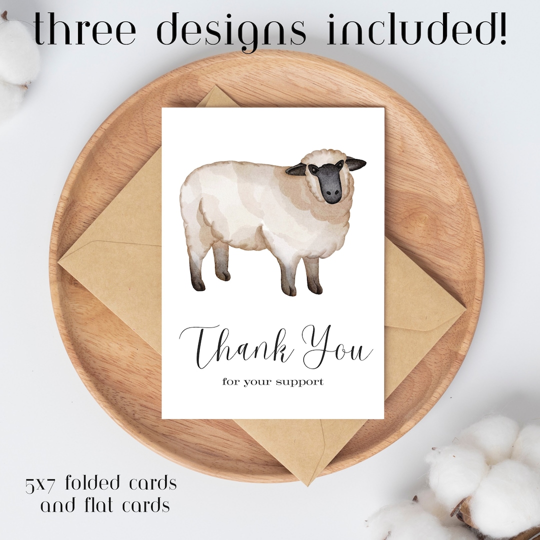 Printable 4-H Fair Animal Showing Thank You for Your Support Card Sheep ...