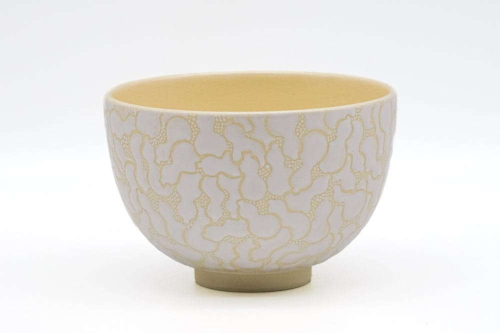 Japanese Matcha Bowl - 恵雪窯 Eyuki Kiln - White Glazed Gourds Kiyomizu ...