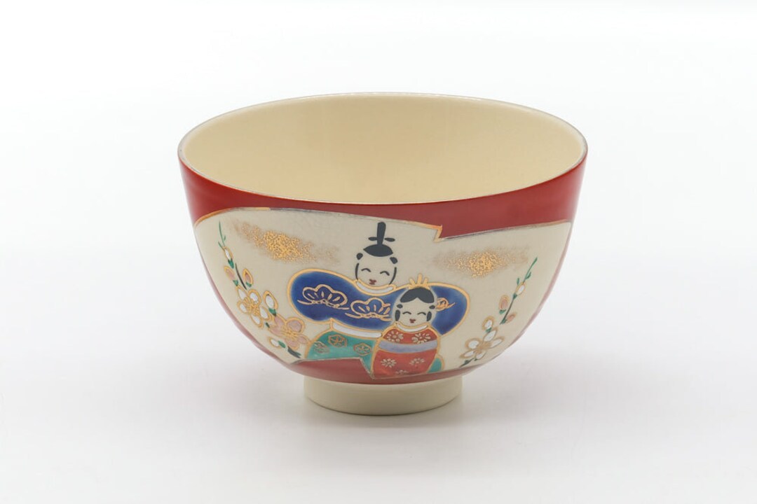 Japanese Matcha Bowl Floral Geisha Kyo-yaki Chawan 400ml - Etsy