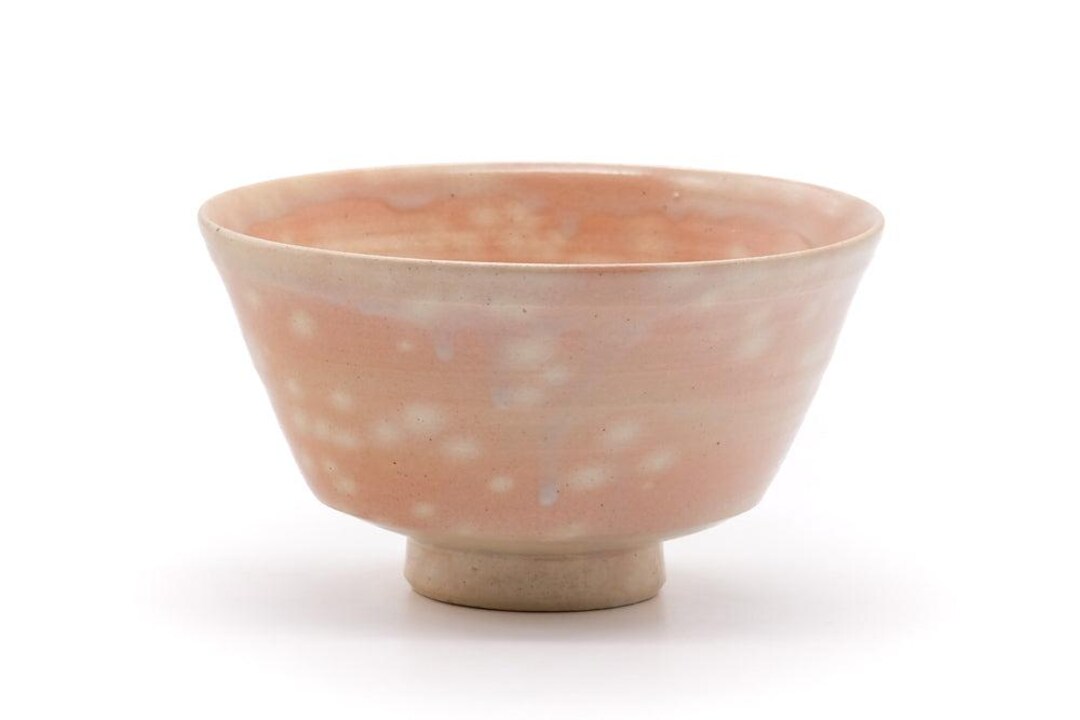 Japanese Matcha Bowl Beige Pink Gohone Hagi Ido Chawan 400ml - Etsy