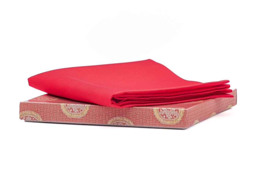 Japanese Fukusa - Red Silk Purifying Cloth - Etsy