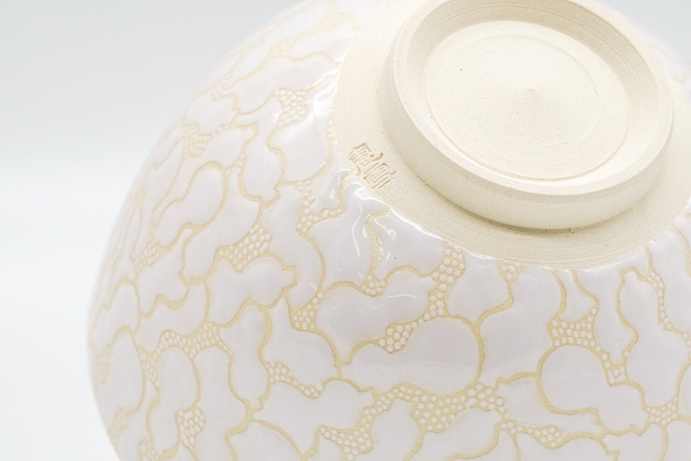 Japanese Matcha Bowl - 恵雪窯 Eyuki Kiln - White Glazed Gourds Kiyomizu ...