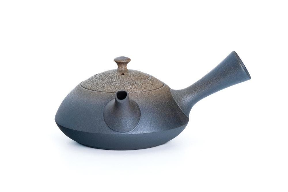 Japanese Kyusu - 藤田徳太 Fujita Tokuta - Dome Textured Tokoname Teapot ...
