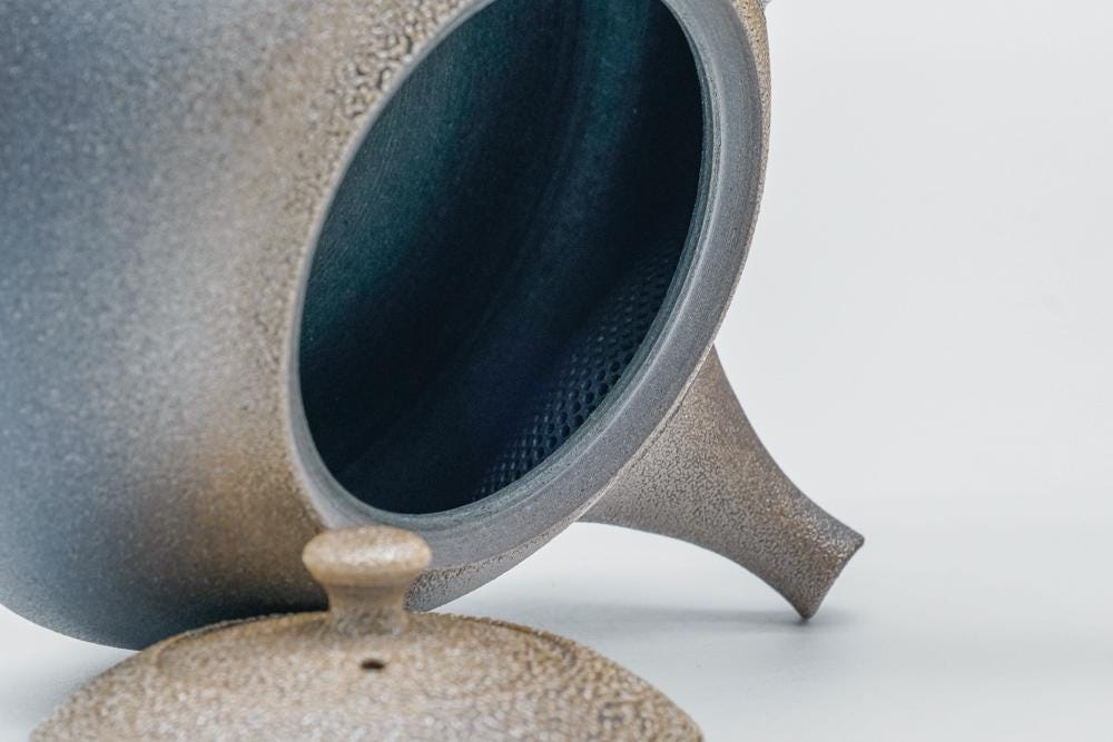 Japanese Kyusu - 藤田徳太 Fujita Tokuta - Dome Textured Tokoname Teapot ...