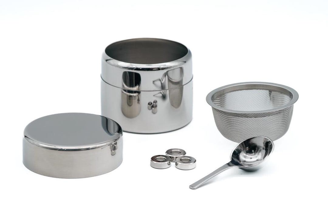 Japanese Matcha Sifter - Mini Stainless Steel Tea Canister - Etsy