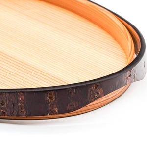 Japanese Oval Tray - Tomioka - Ōdate Magewappa Kabazaiku Wooden Cherry ...