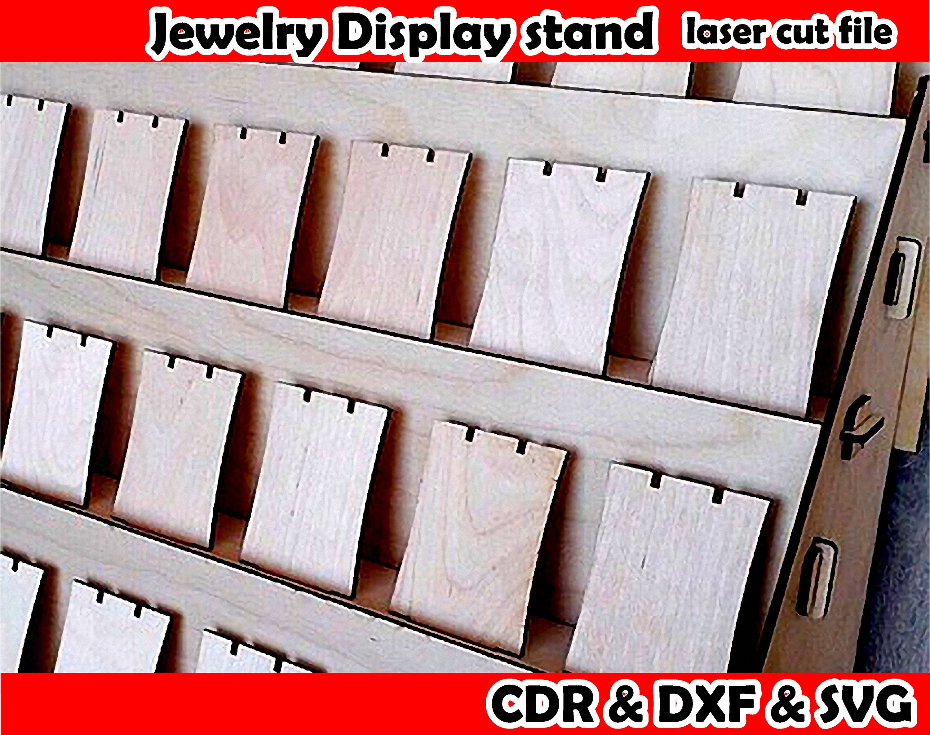 Jewelry Display Stand Laser Cut File Laser Engraved | Etsy