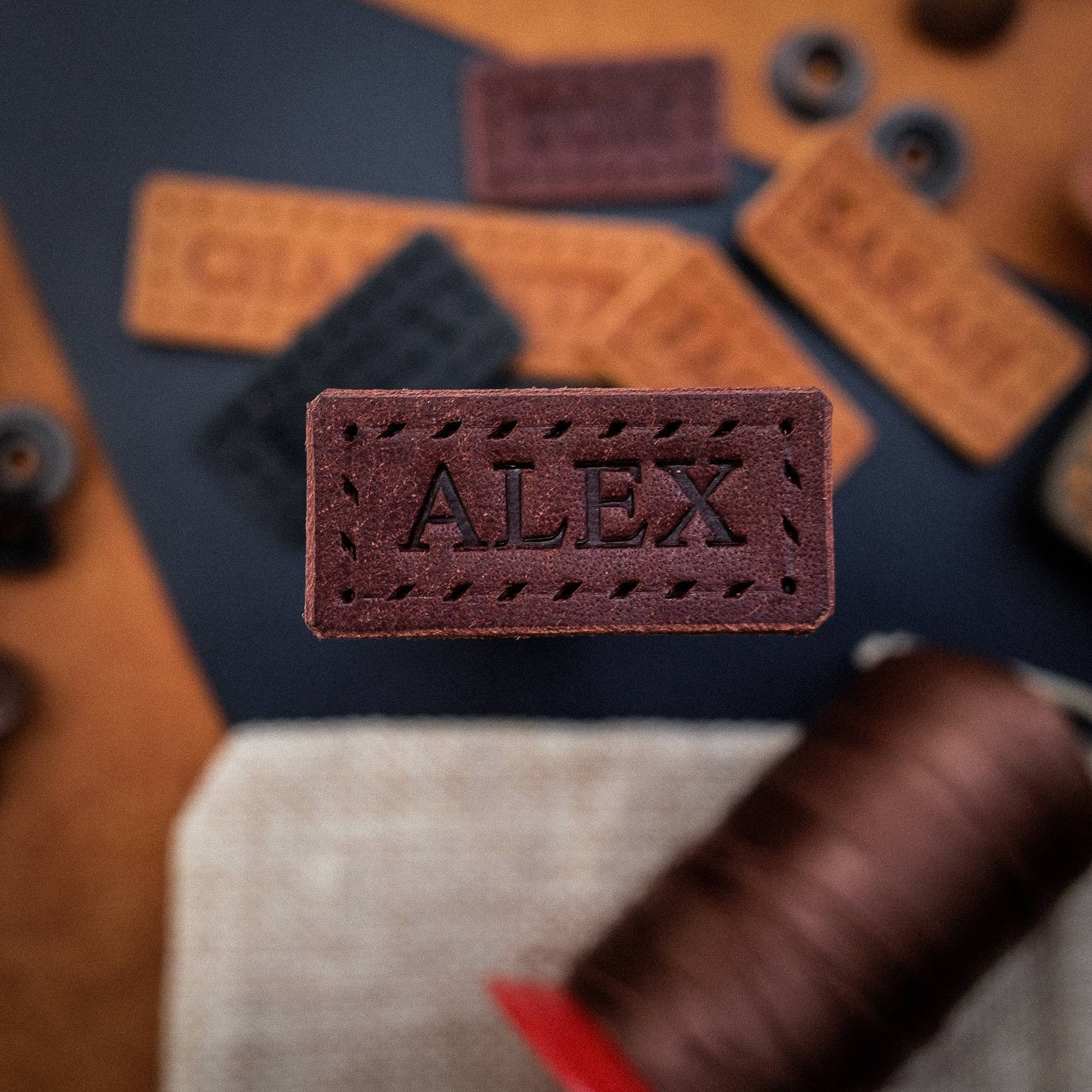 Personalised Leather Patch Custom Leather Patch Leather Name - Etsy