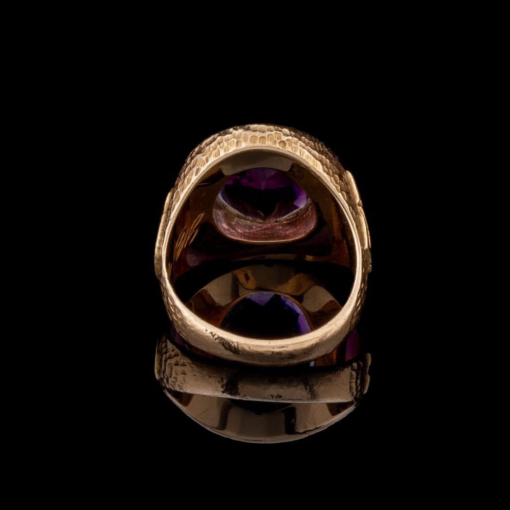 Vintage 10K Amethyst Class Ring - Etsy