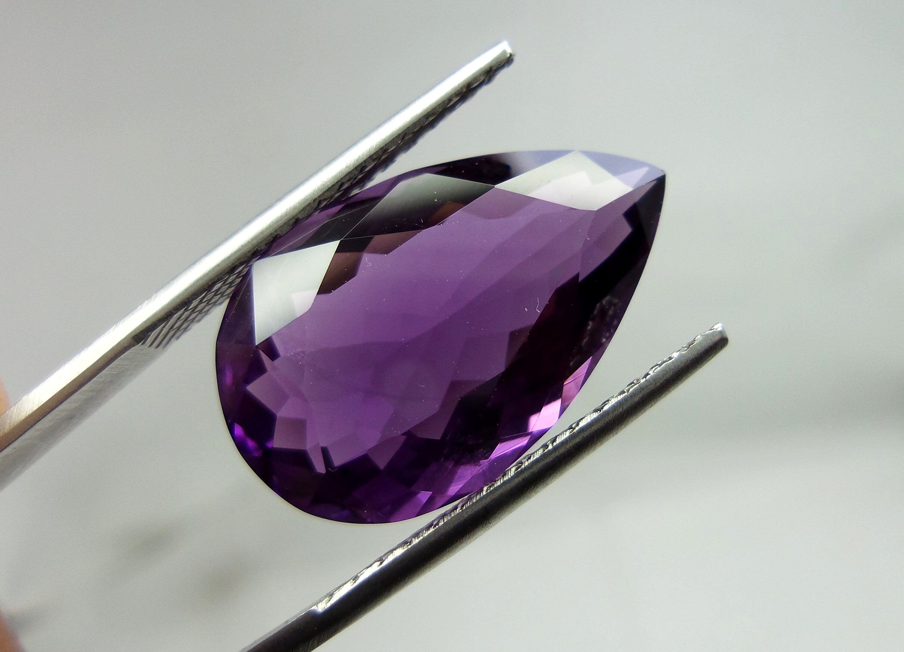 Natural Amethyst Pear Shape Loose Gemstone 13.2 Ct African | Etsy