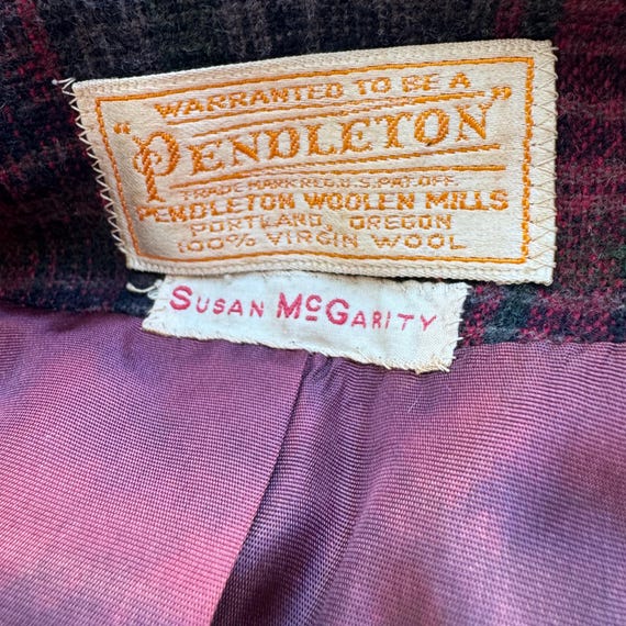 VTG 50s Pendleton Skirt Set Tartan Plaid Pleated Skir… - Gem