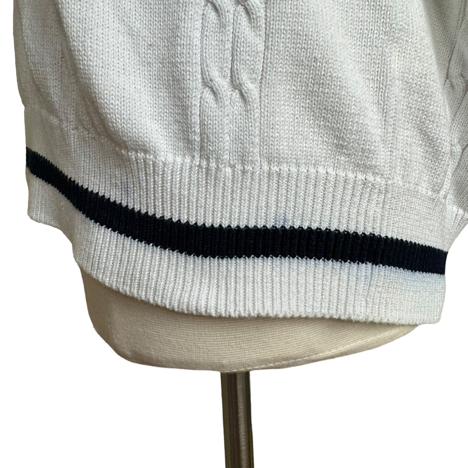 Vintage Izod Cable Knit Tennis Sweater Vest Mens Sz Large Embroidered Preppy - Etsy