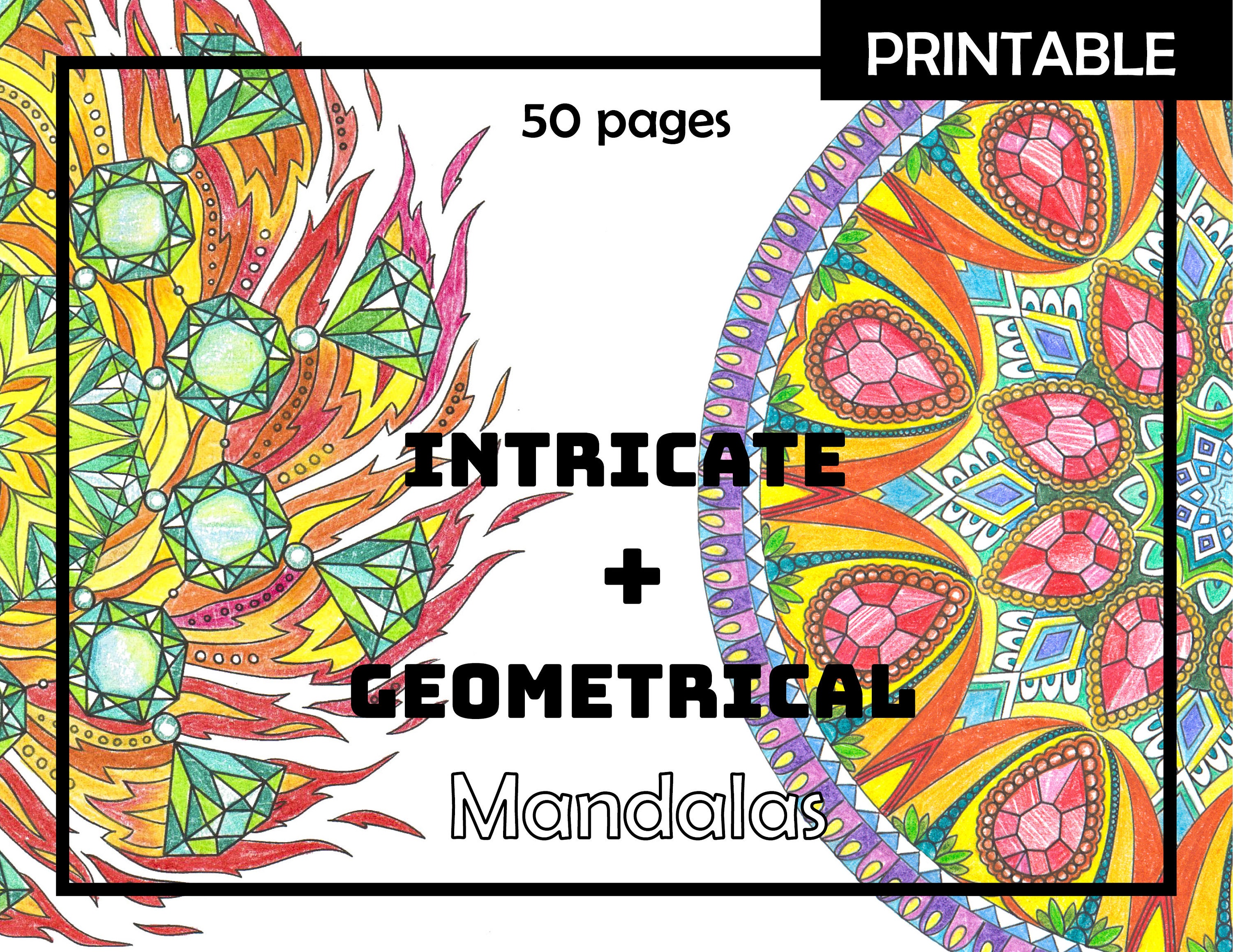 50 Printable Mandala Book Bundle Bulk Digital Coloring Pages - Etsy