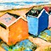 Cape Cod Painting Original Art Massachusetts Landscape Beach Huts Oil ...