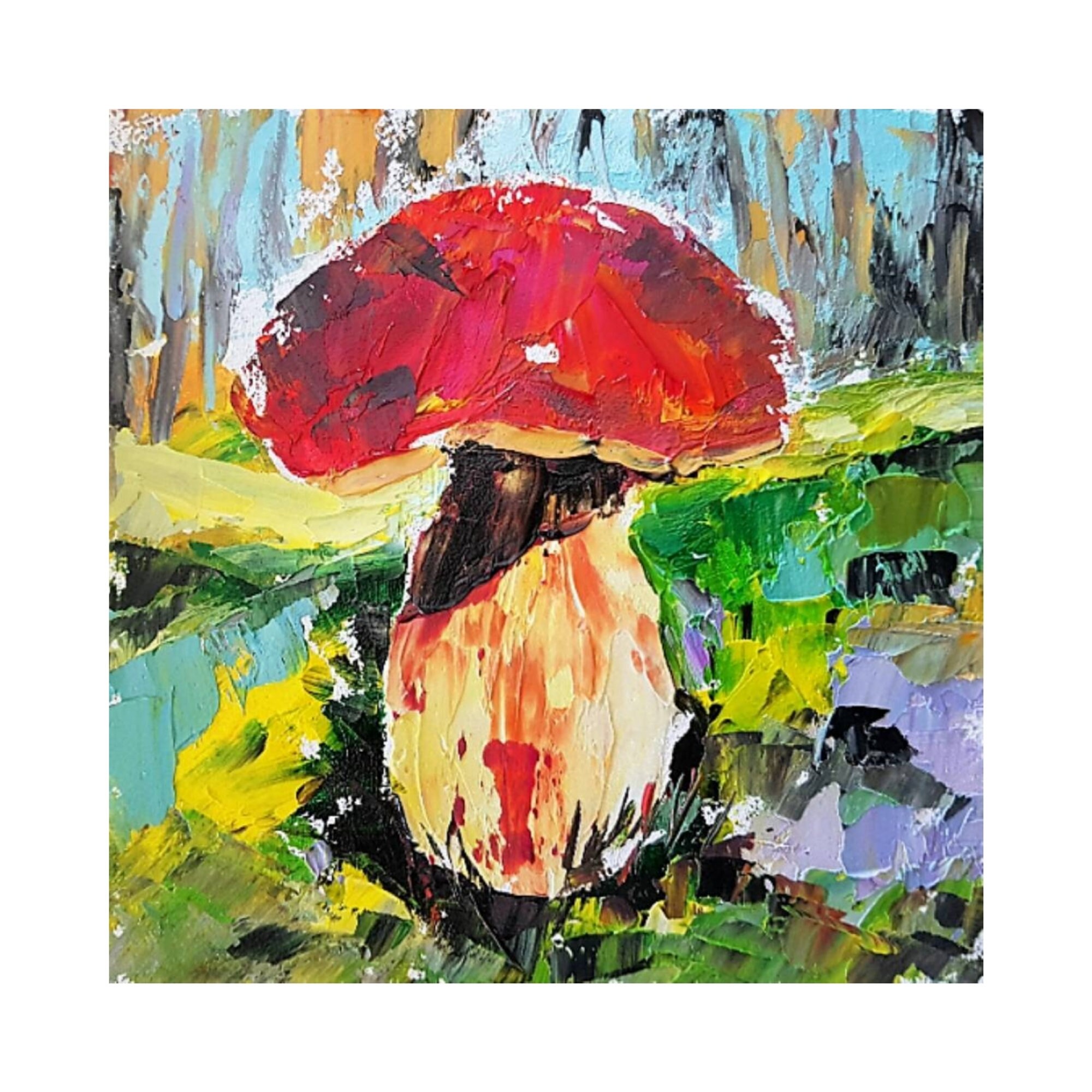 Abstract Mushroom Painting