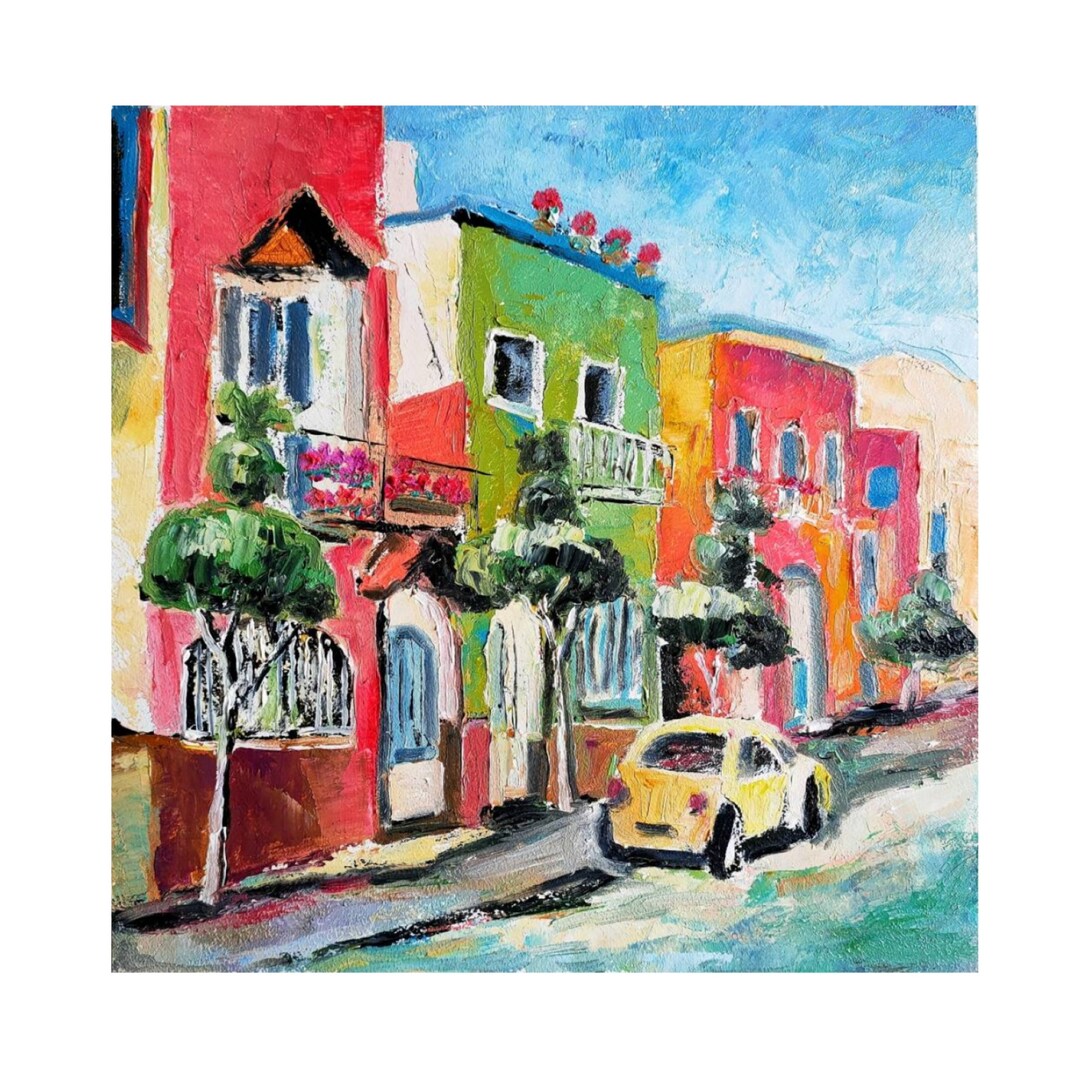 Colorful Mexican Art Original Oil Painting Mexico Painting Bright ...