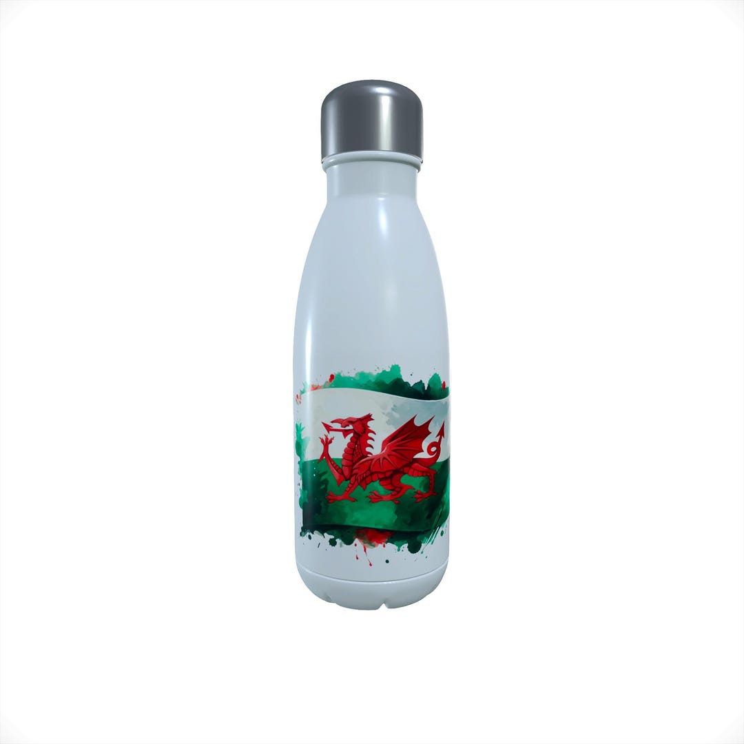 Welsh Flag....thermal Drinks Bottle, Drinks Bottle, Insulated Water ...