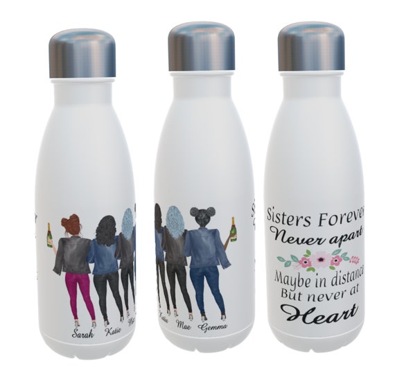4 Sisters Forever Water Bottle Gift for Sister Best Sister | Etsy