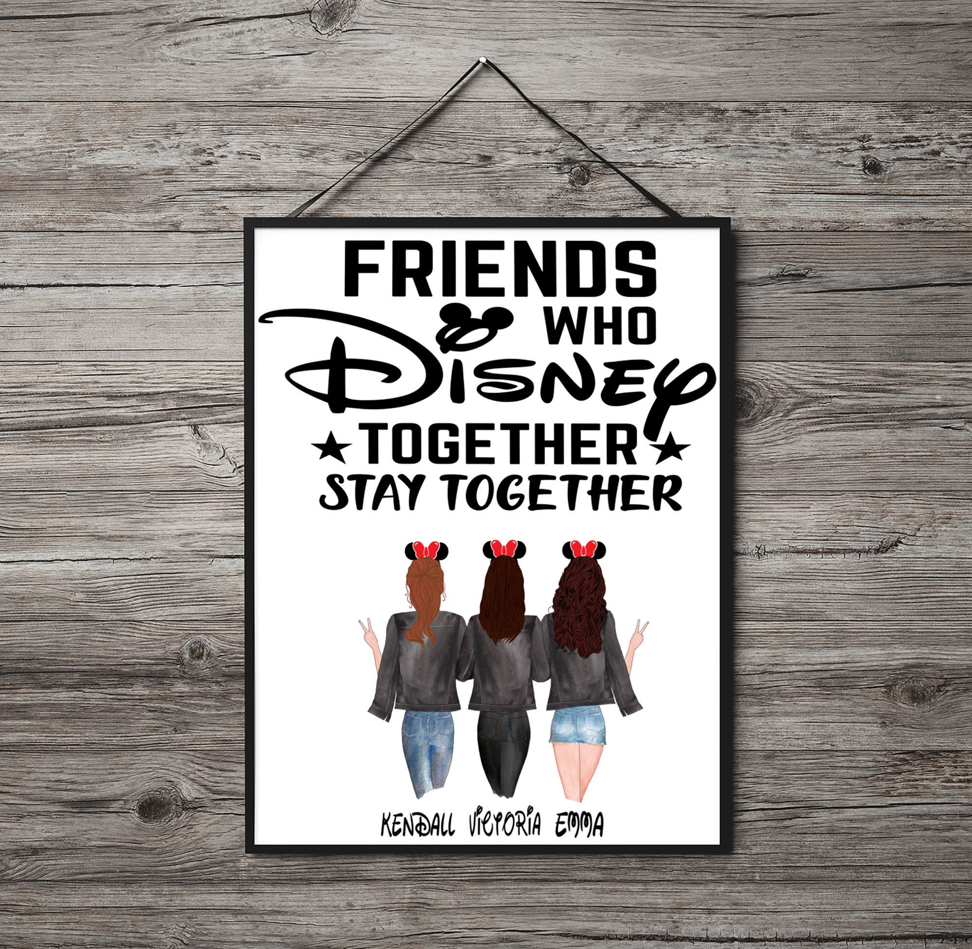 Friends Who Disney Together Print Custom Best Friend Picture | Etsy