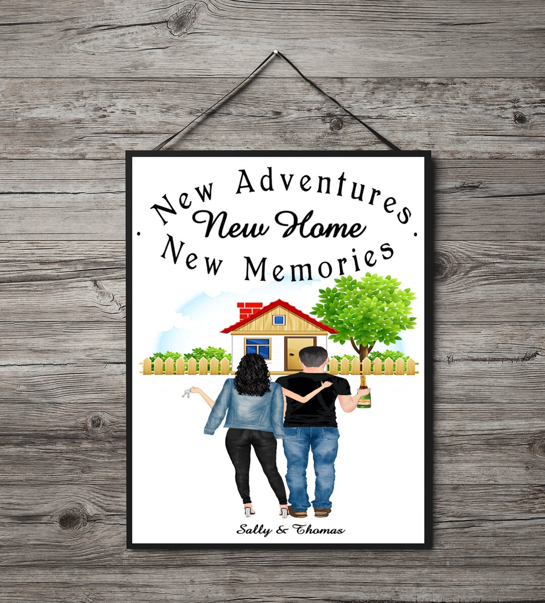 New Home Personalised A4 Print, Custom New Home Picture, Personalised ...