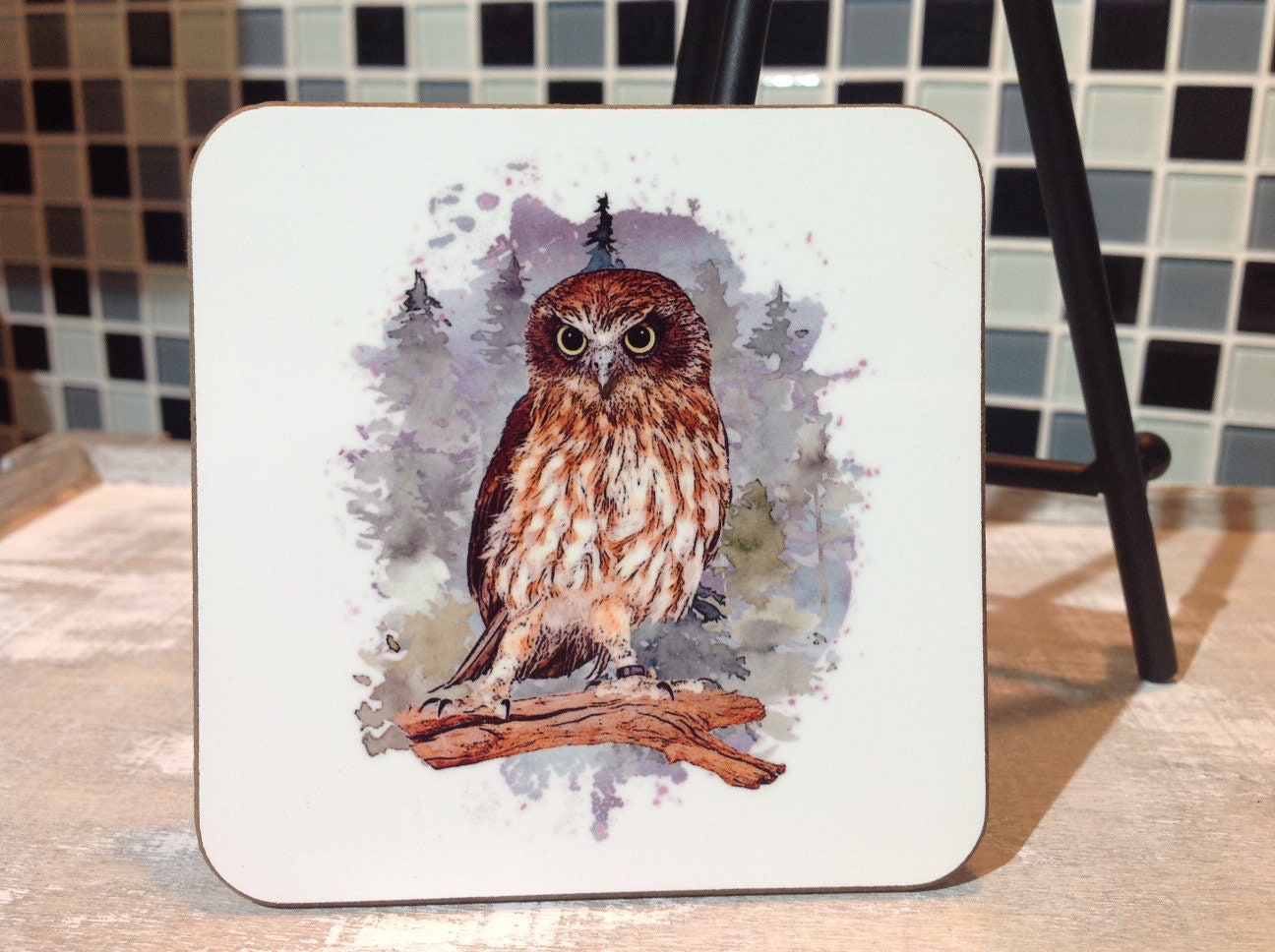 Owl Hardboard Placemat and Coaster Set Owl Table Setting Owl - Etsy UK