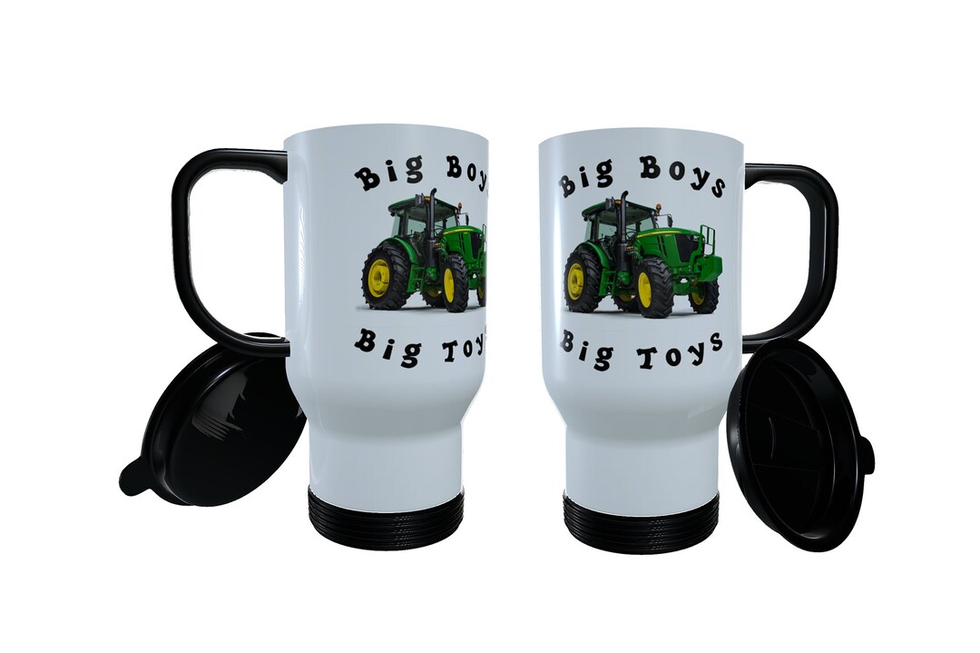 Green Tractor Travel Mug - Big Boys Big Toys, Tractor Coffee Mug ...
