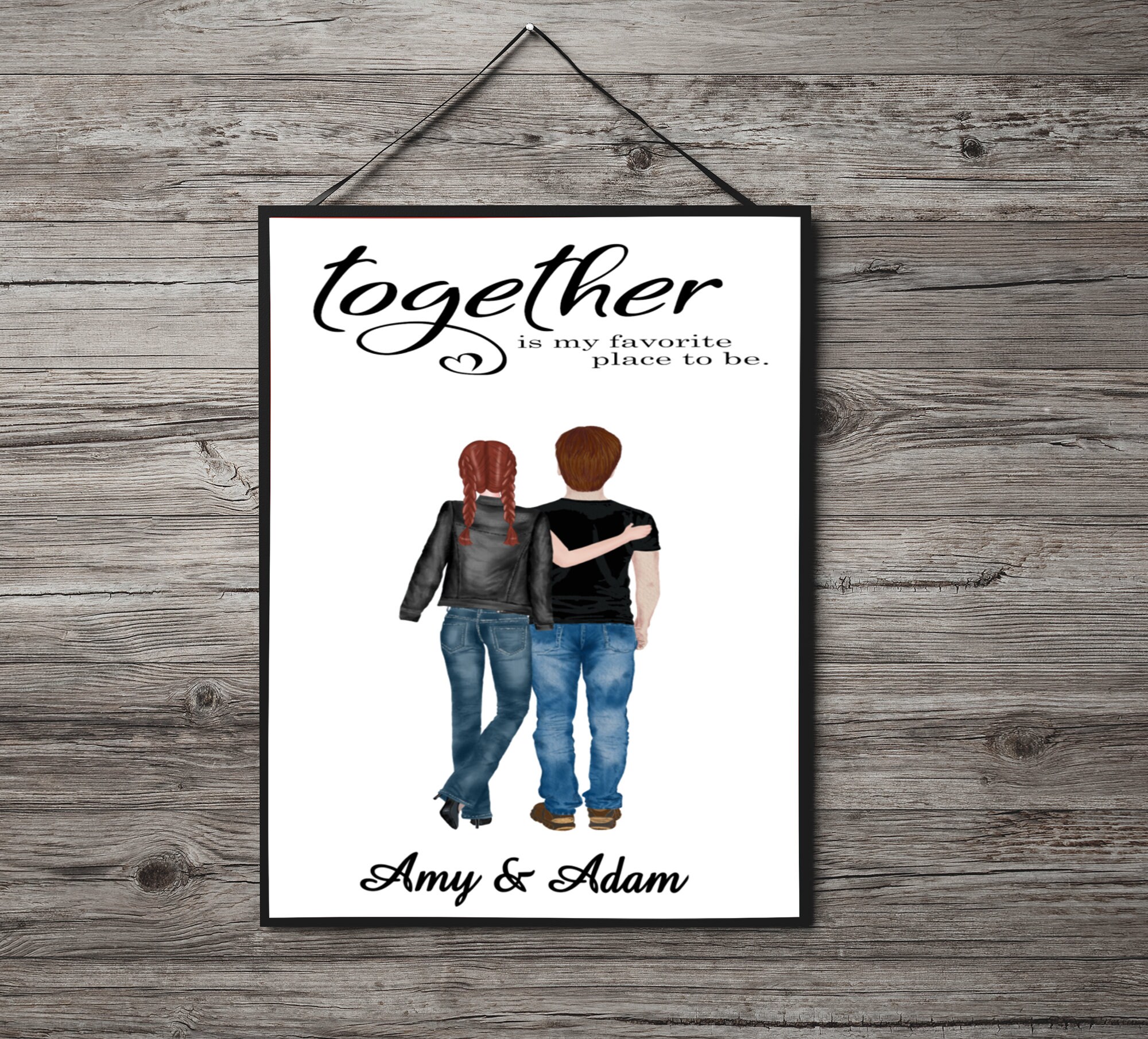 Together Forever Personalised A4 Print Custom Couples | Etsy