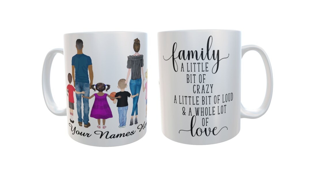 15oz Family Mug, Customised Family Mug, Personalised Family Mug, Design ...