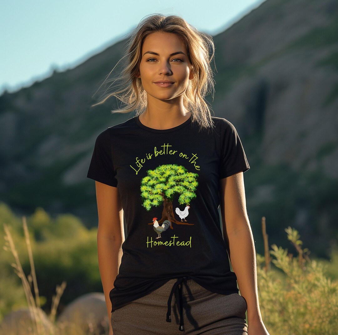 Homestead Black T-shirt Chickens Shirt Gift for Homesteader Men Women ...