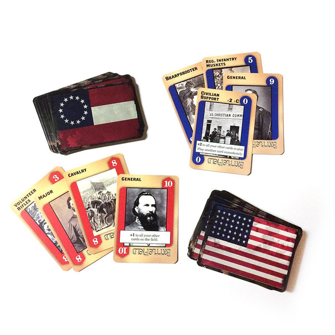 Battlefield : American Civil War Edition a 2 Player Card Game - Etsy