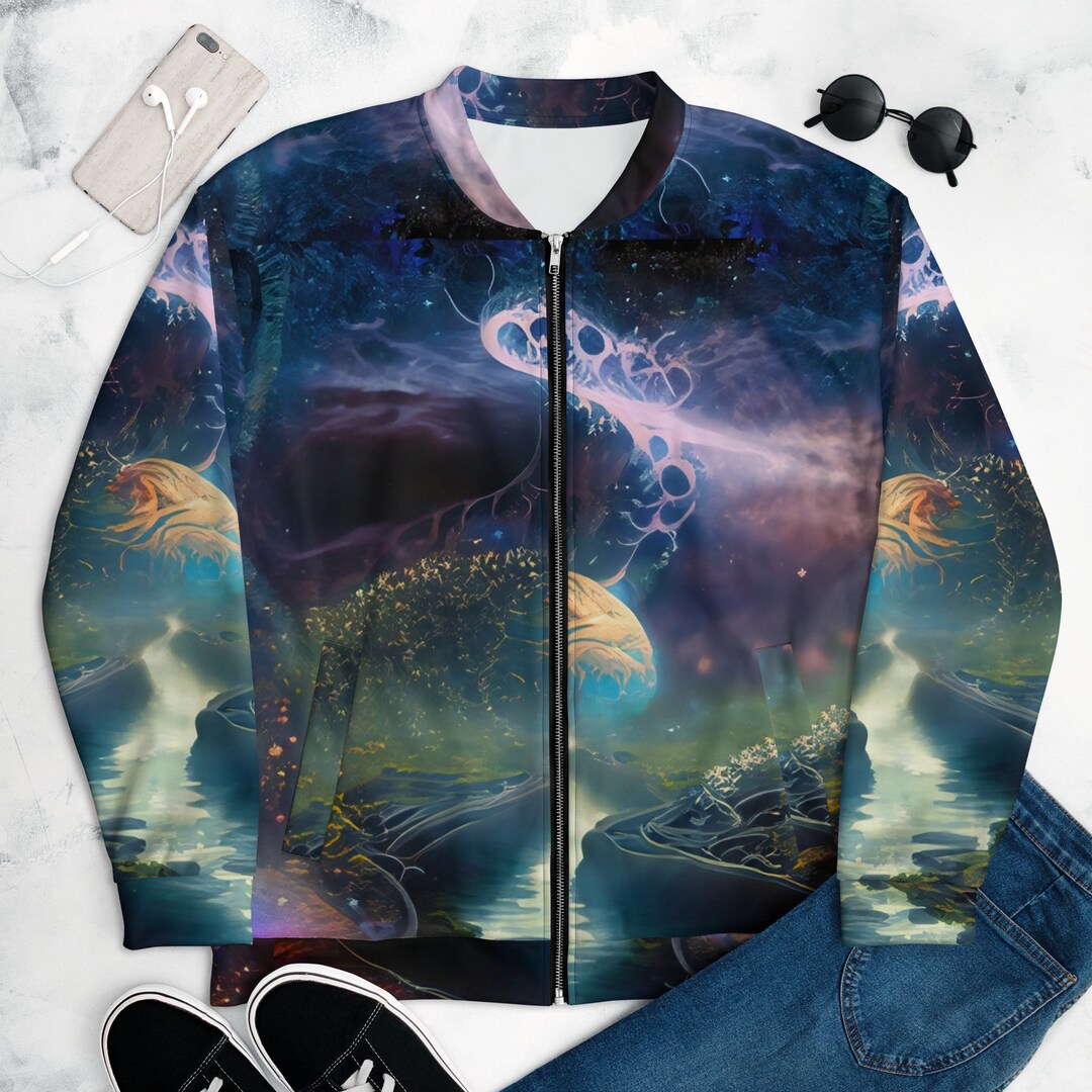 Galactic Path of Light | Unisex Bomber Jacket - Etsy