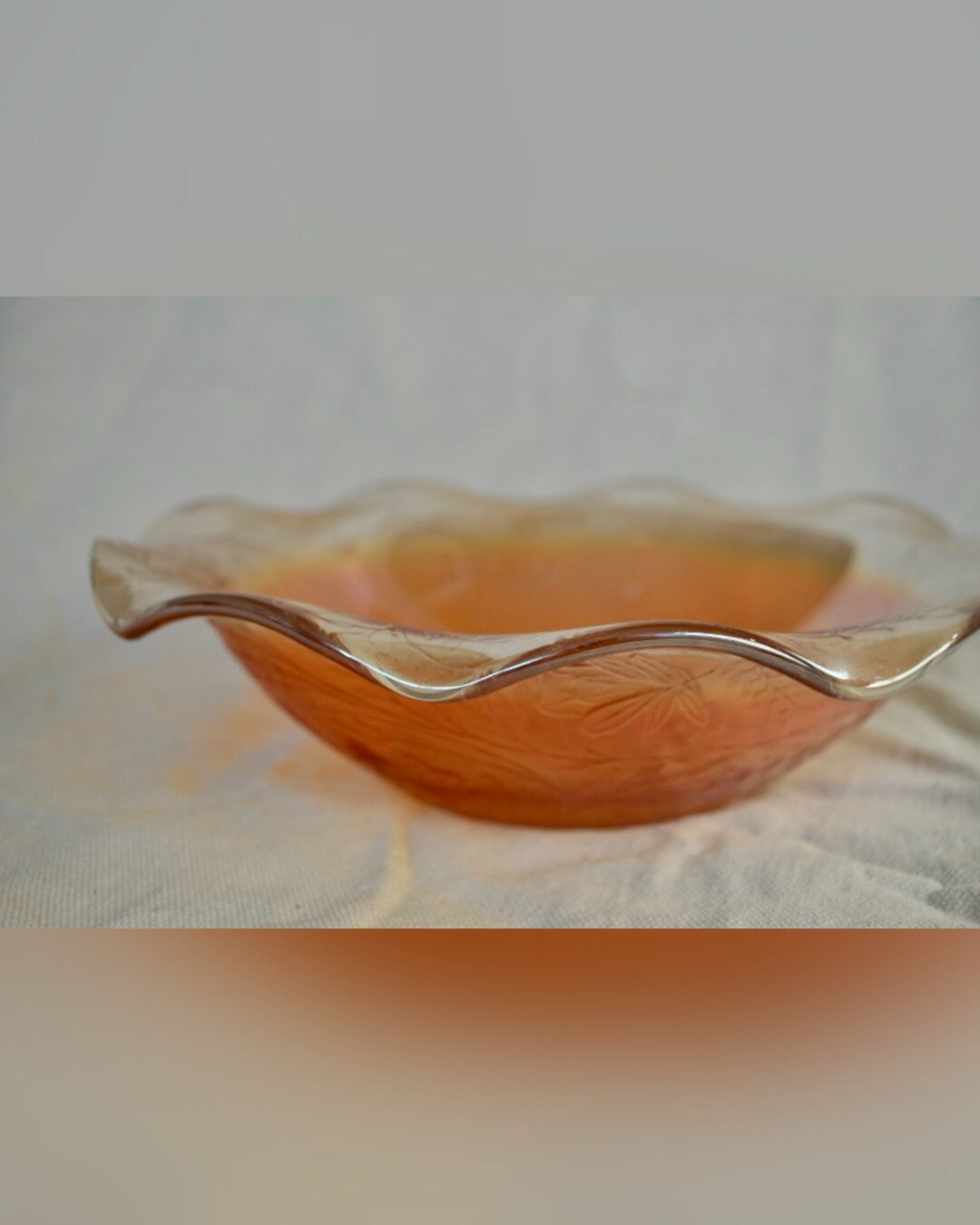 Vintage Golden Carnival Bowl - Etsy