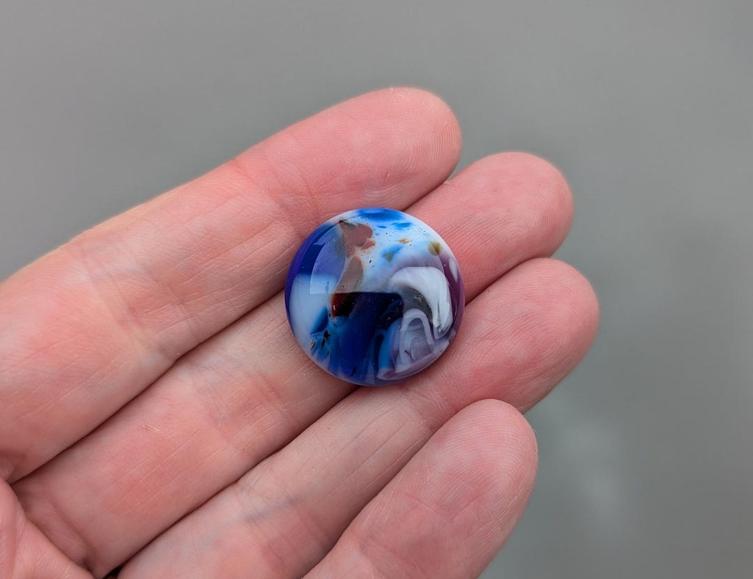 22mm Fused Glass Cabochon, Unique Art Cab, Colourful Cabochon, Perfect ...