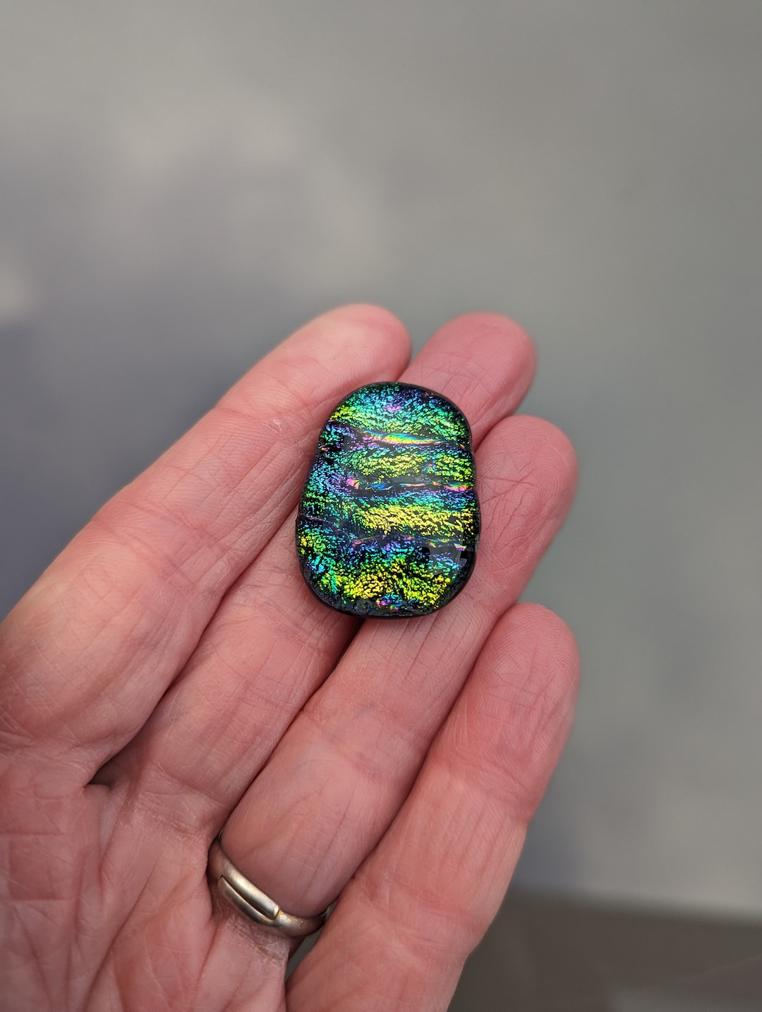 Dichroic Glass Cabochon, Art Glass Cabochon, Unique Cabochon, Colourful ...