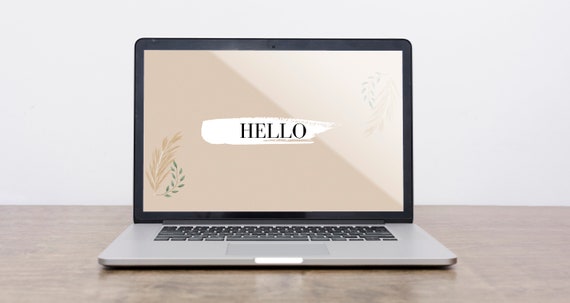 Minimalistic Wallpaper HELLO Laptop Background Macbook | Etsy