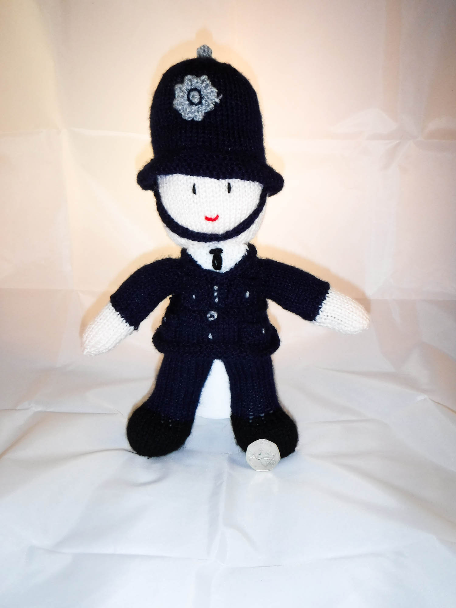 Hand Knitted Policeman - Etsy UK