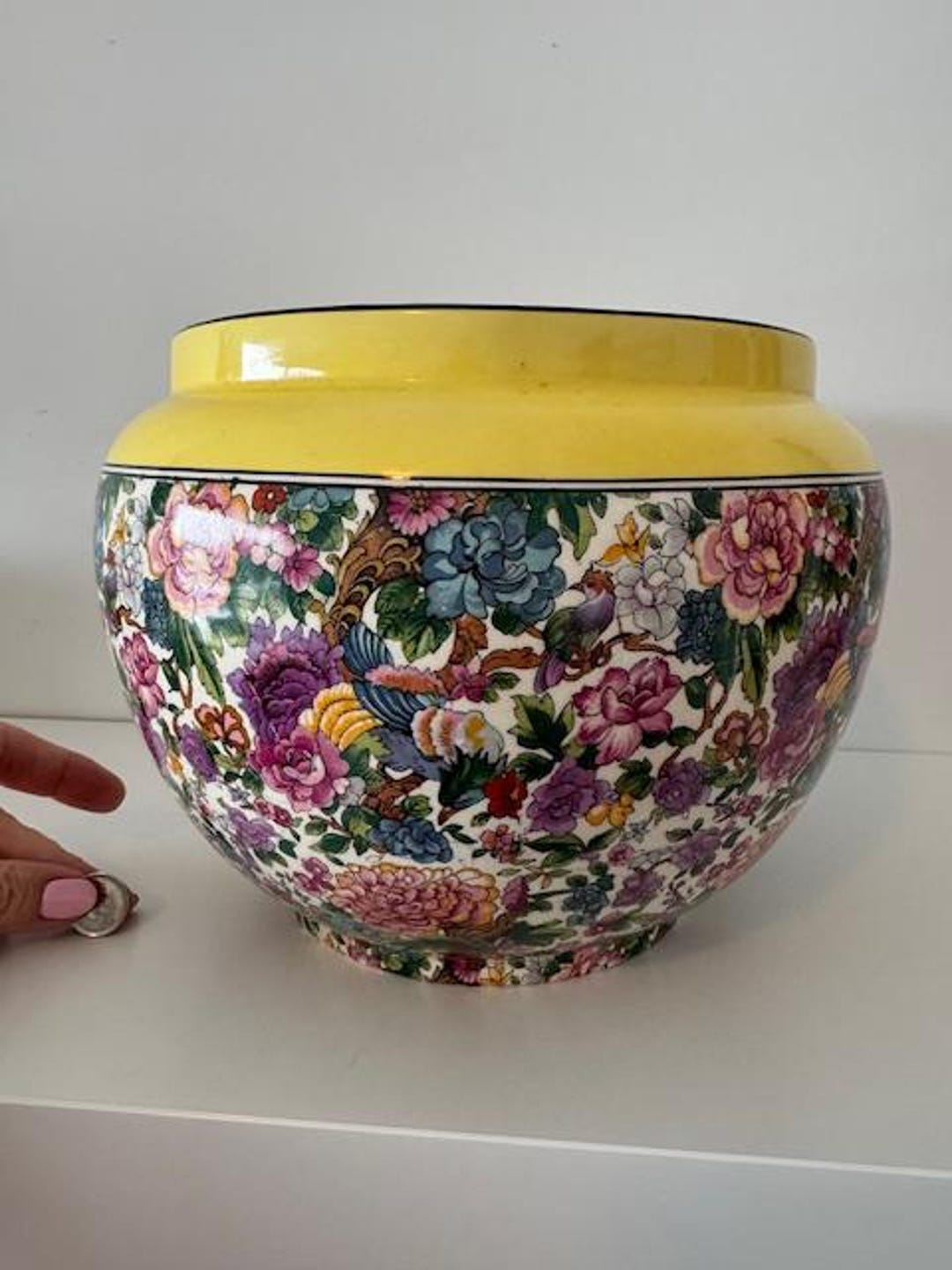 Beautiful Vintage CROWN DUCAL Ware Purple Chintz Vase or Planter - Circa 1920-1925 - RARE - Etsy