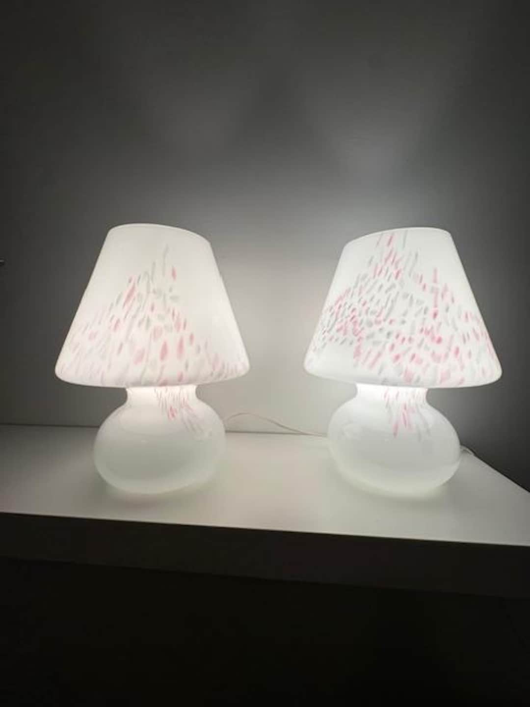 Pair of Rare Vintage FUNFETTI VETRI MURANO Lamps - Mint Condition ...