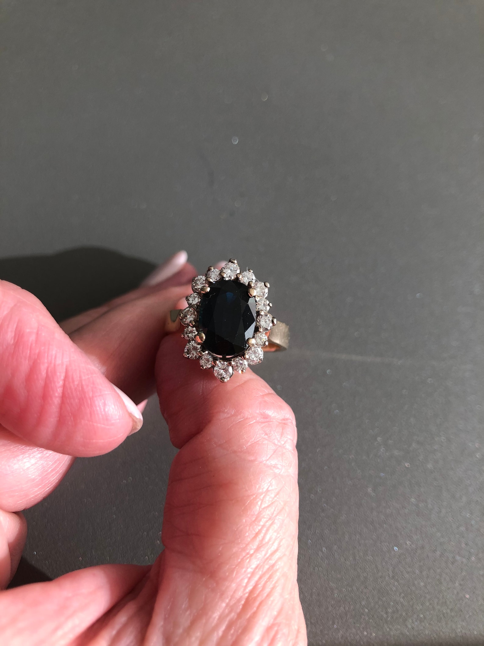 Lady Di Style Engagement Ring Vintage 1981 STUNNER Huge 14K - Etsy