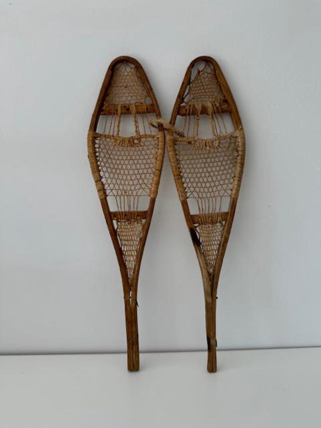 Antique Miniature SNOWSHOES Native American Made ADIRONDACK Christmas ...